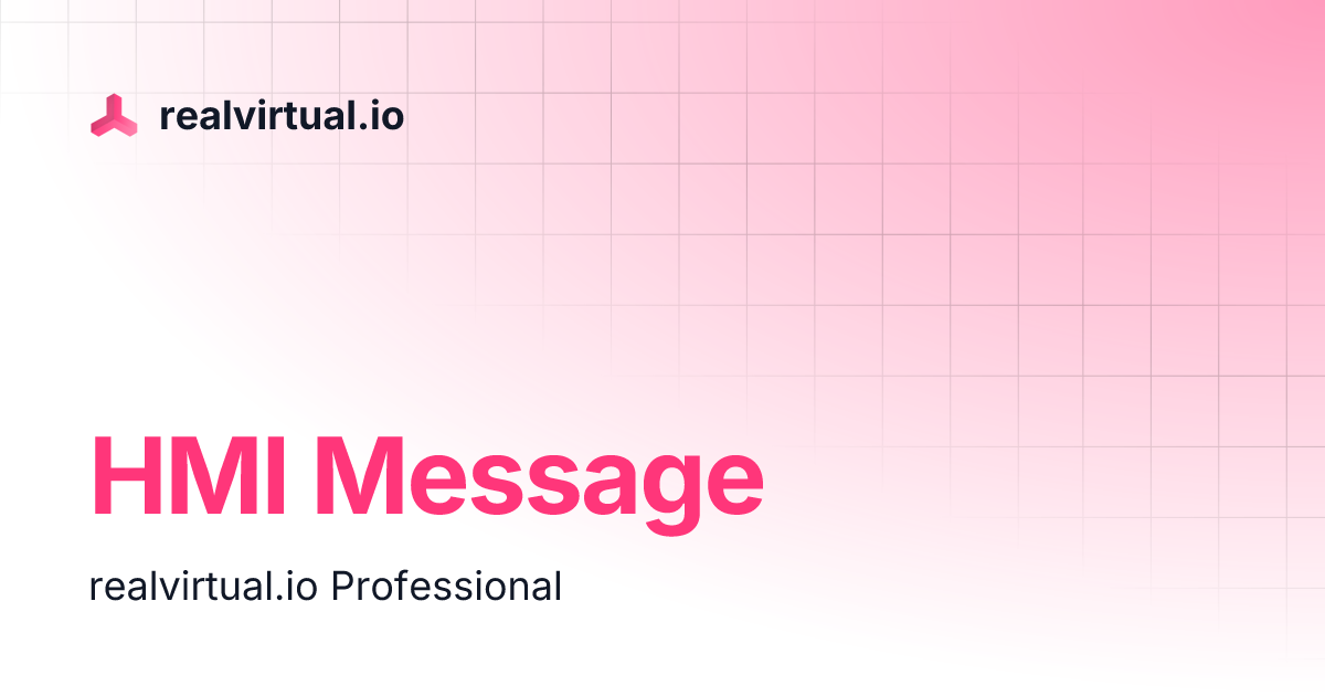 HMI Message | realvirtual.io